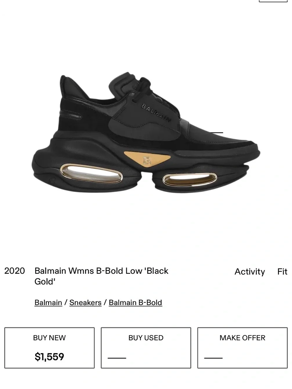 Balmain | Shoes | Balmain Black And Gold Mens Sneaker | Poshmark